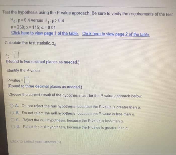 Solved Test the hypothesis using the P-value approach. Be | Chegg.com