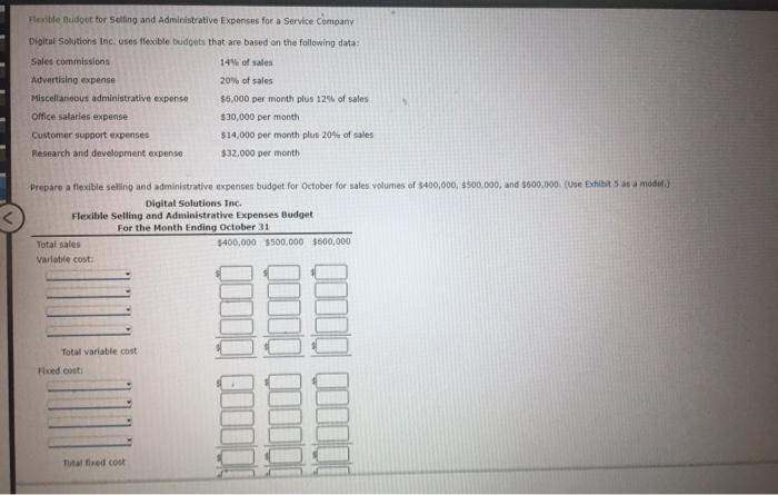 Solved Flevible nudo ot tor Seling and Adrainistrative | Chegg.com
