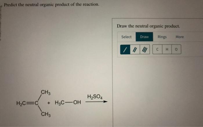 Solved Predict the neutral organic product of the reaction. | Chegg.com