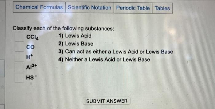 Solved Classify each of the following substances: | Chegg.com