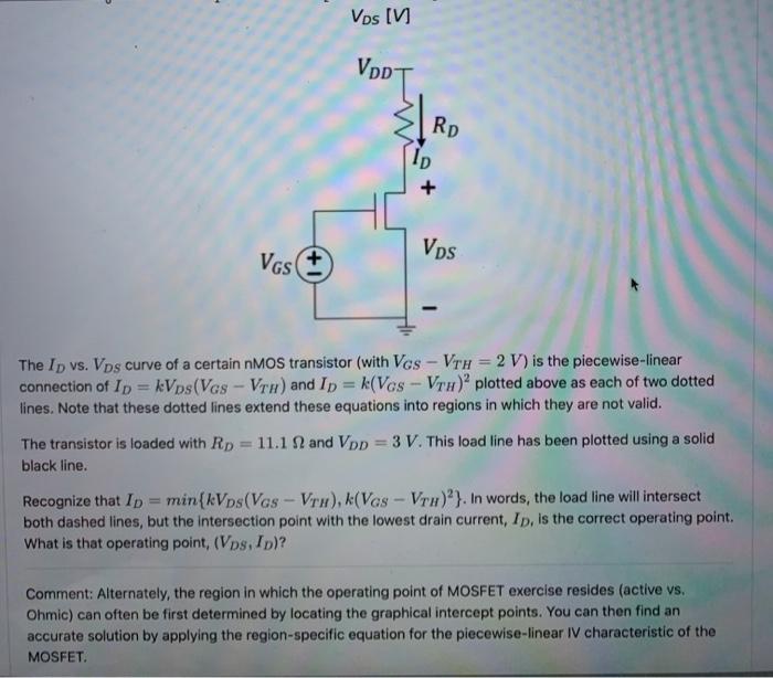 Solved MOSFET Current-Voltage Characteristics 300 240 180 lo | Chegg.com