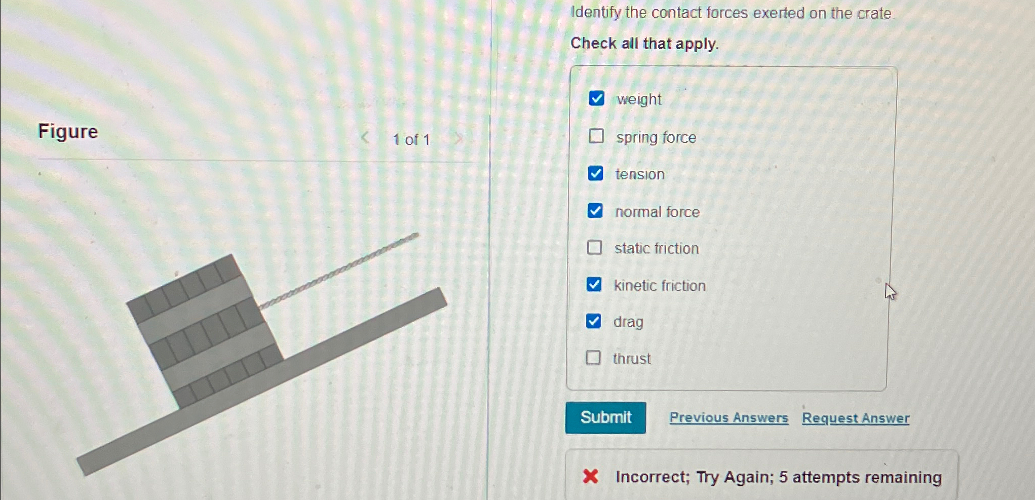 Solved Identify the contact forces exerted on the | Chegg.com