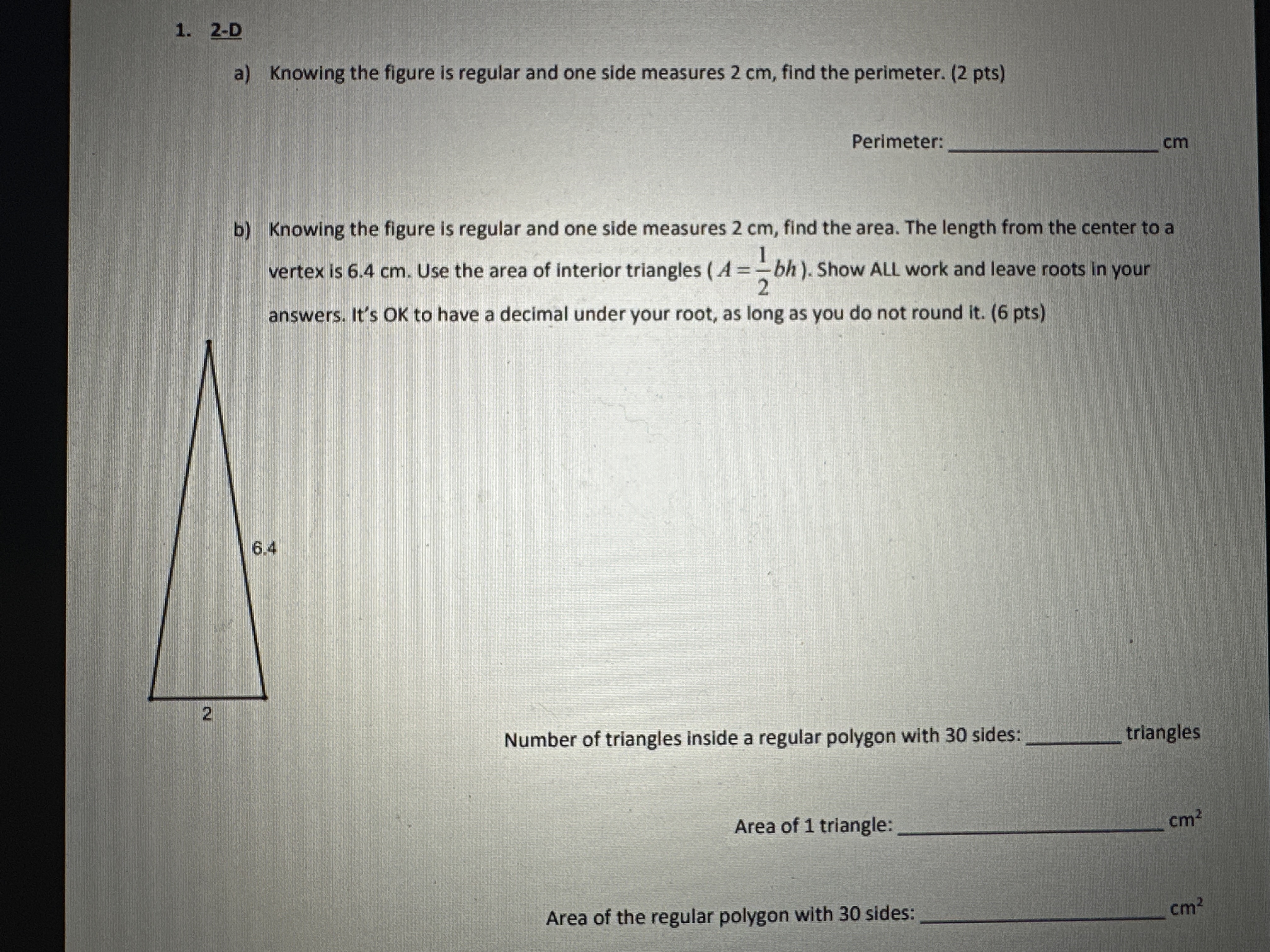 Solved 1. \( 2-\mathrm{D} \) ﻿a) ﻿Knowing the figure is | Chegg.com