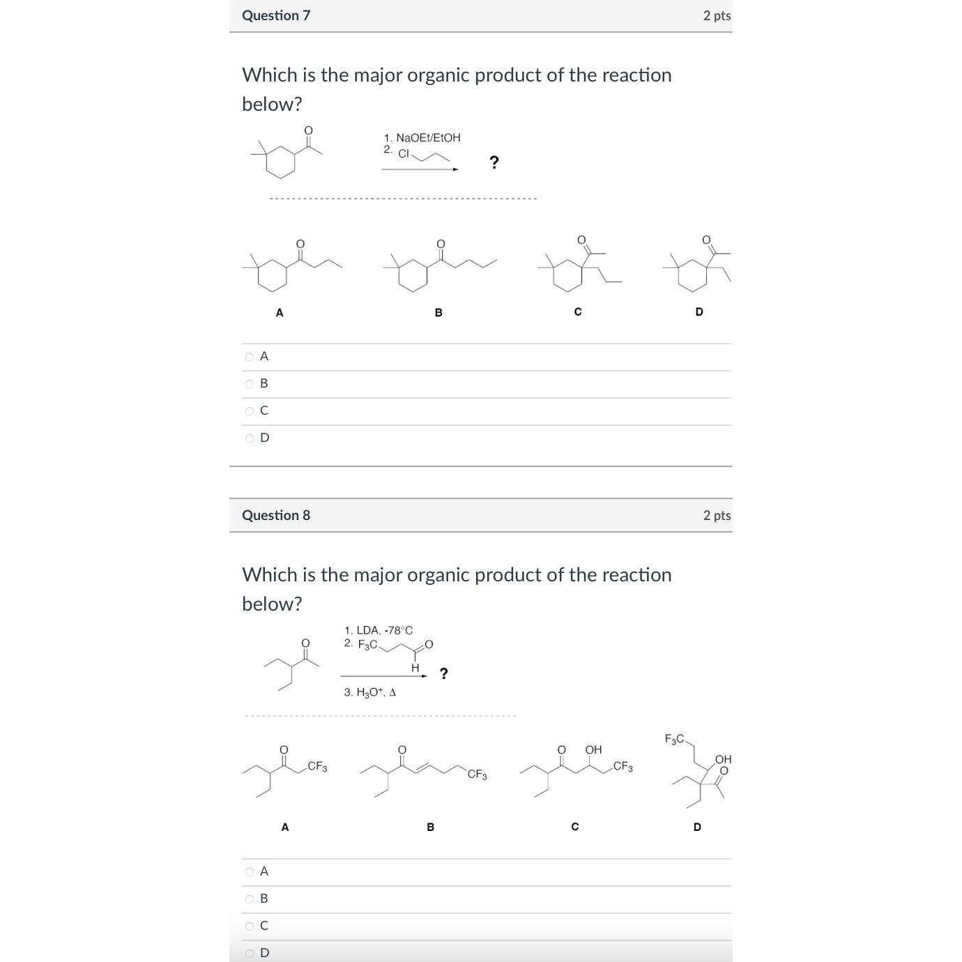 Solved Question 72 ptsWhich is the major organic product of | Chegg.com Solved Question 72 ptsWhich is the major organic product of | Chegg.com