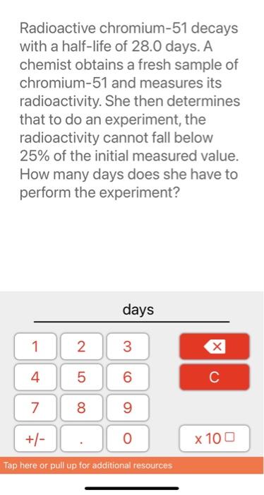 The Cs-131 nuclide has a half-life of 30 years. After | Chegg.com