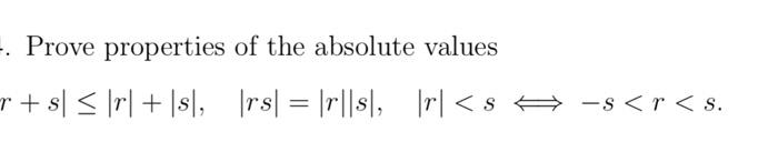 Solved Prove properties of the absolute values | Chegg.com