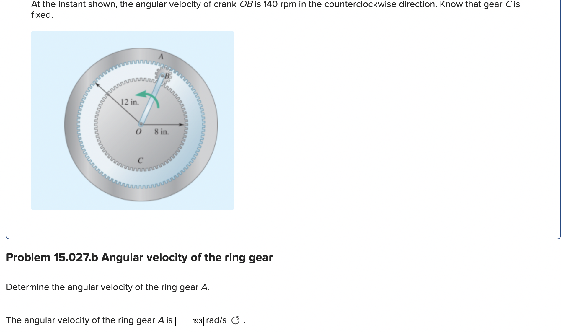 Solved At the instant shown, the angular velocity of crank | Chegg.com