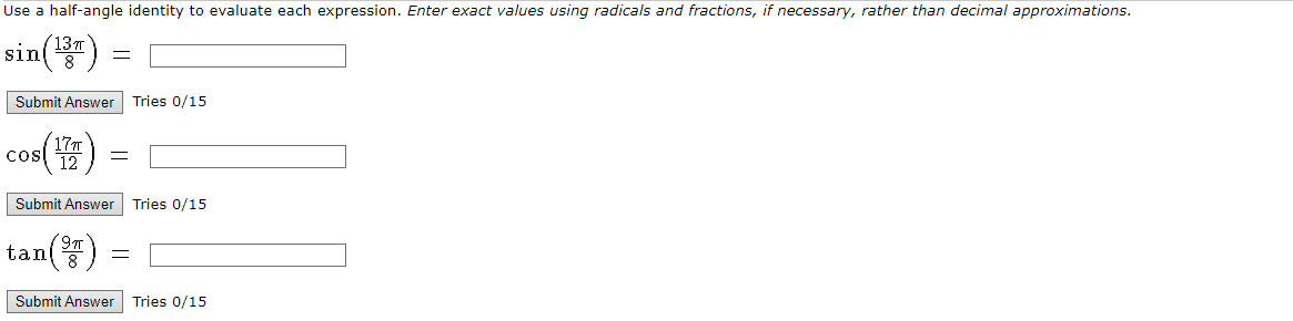 Solved Use a half-angle identity to evaluate each | Chegg.com