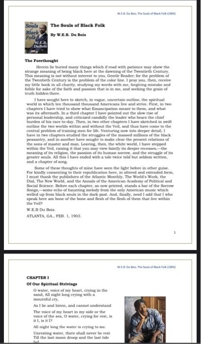 WEB Duhe Schulk (2003) The Souls of Black Folk By | Chegg.com