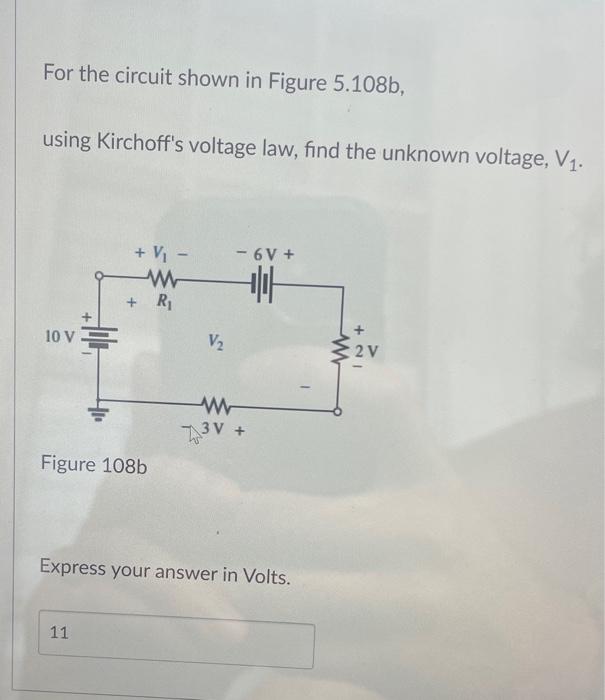 Solved For the circuit shown in Figure 5.108b, using | Chegg.com