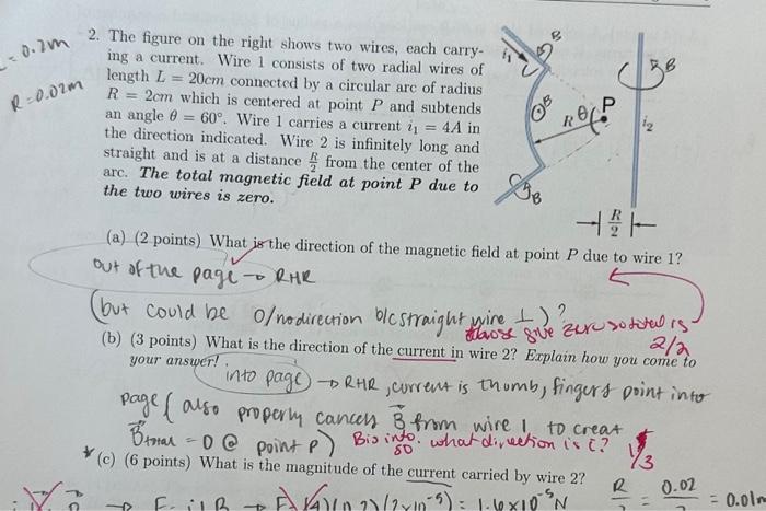 Solved 2. The figure on the right shows two wires, each | Chegg.com