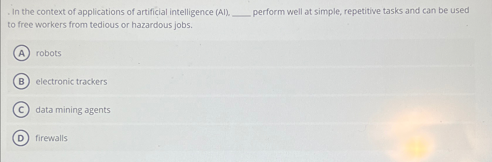 Solved . ﻿In the context of applications of artificial | Chegg.com