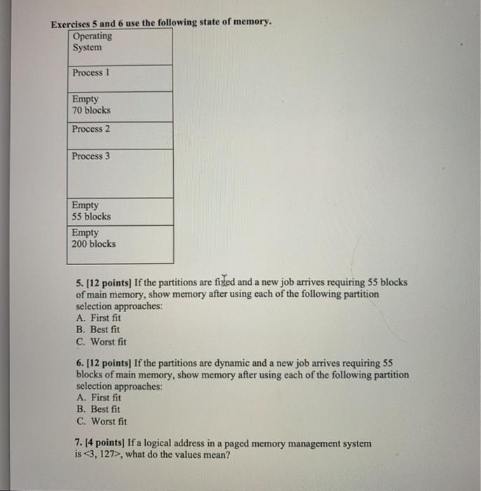 Solved 1. 19 points) If, in a single contiguous memory | Chegg.com