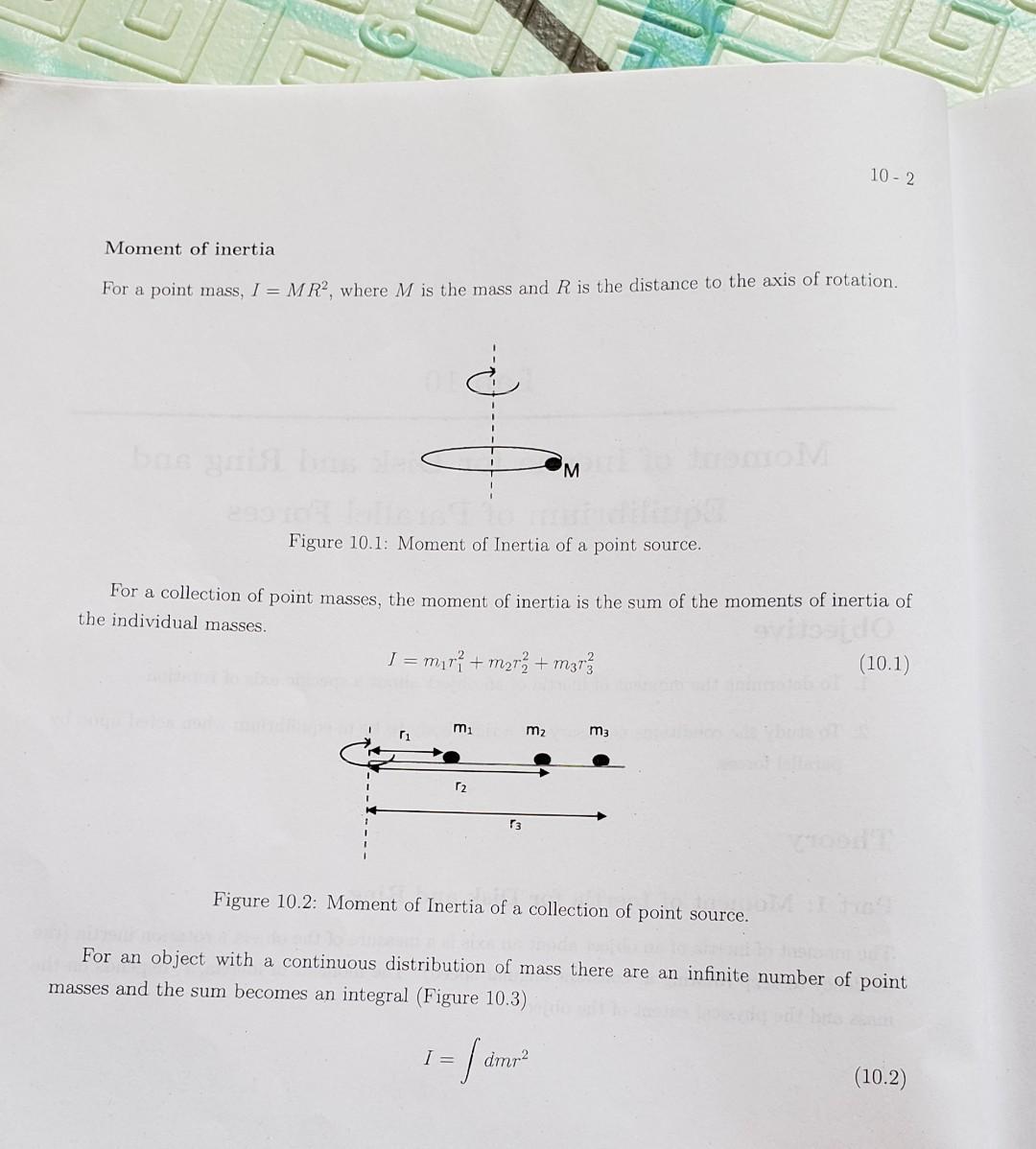 Lab 10 Moment of Inertia for Disk and Ring and | Chegg.com