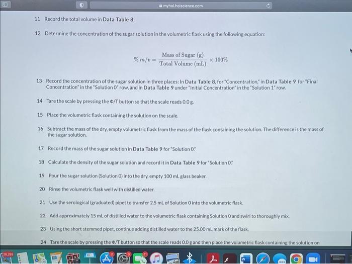 Solved Procedure 1 Gather the volumetric flask, distilled | Chegg.com