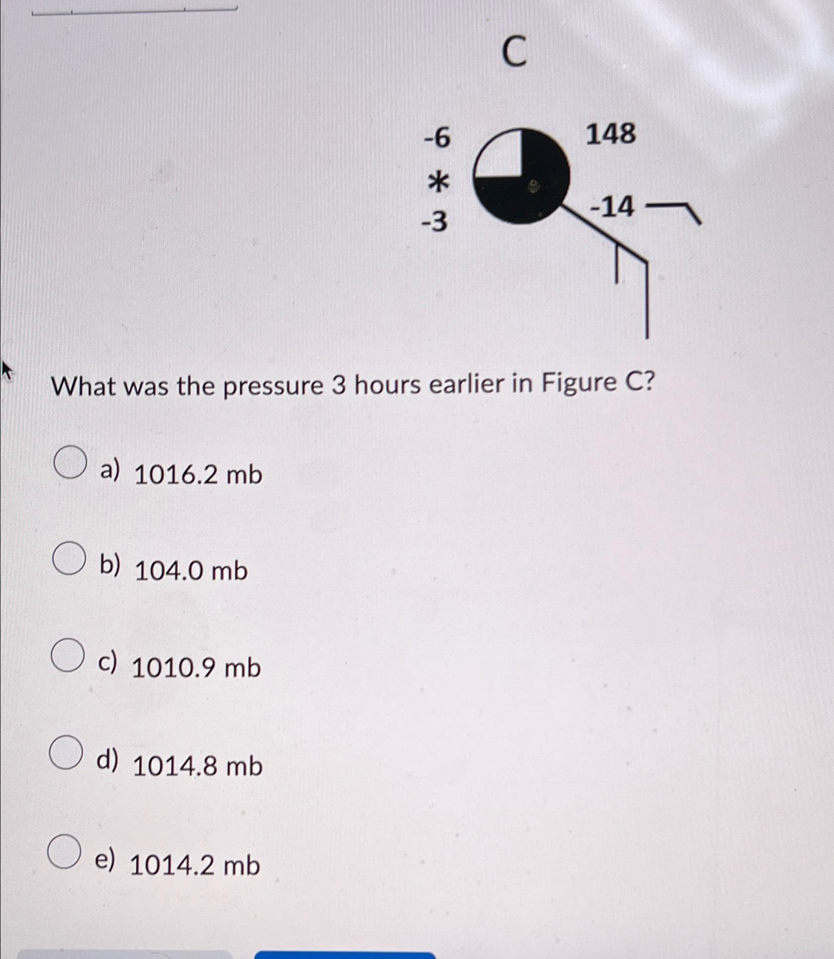 Solved What was the pressure 3 ﻿hours earlier in Figure | Chegg.com