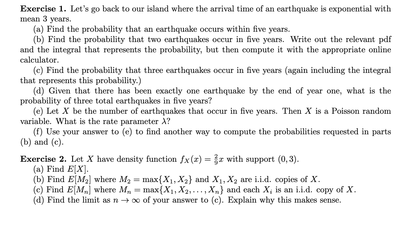 Solved Exercise 1. ﻿Let's go back to our island where the | Chegg.com