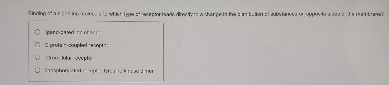 Solved Binding of a signaling molecule to which type of | Chegg.com