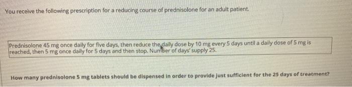 Solved You receive the following prescription for a reducing | Chegg.com
