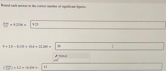 Solved Round each answer to the correct number of | Chegg.com