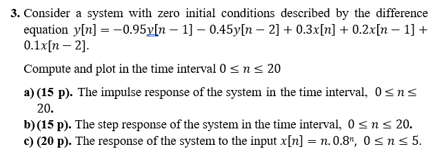 Solved Consider a system with zero initial conditions | Chegg.com