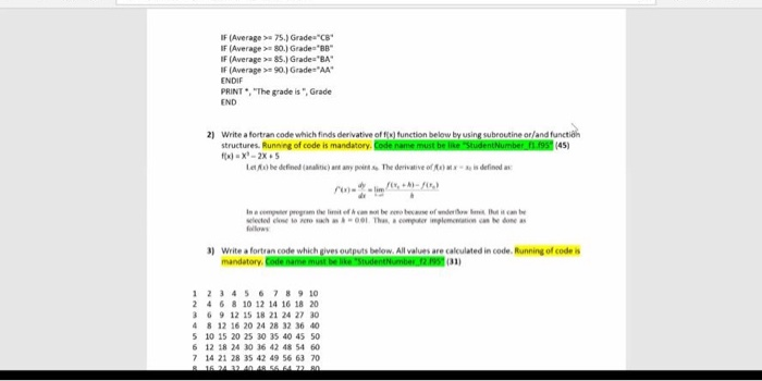 IF (Average > 75.) Grade" IF (Average > 80.) Grade | Chegg.com