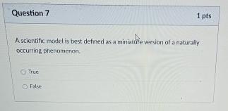 Solved Question 71 ﻿ptsA scientific model is best defined as | Chegg.com