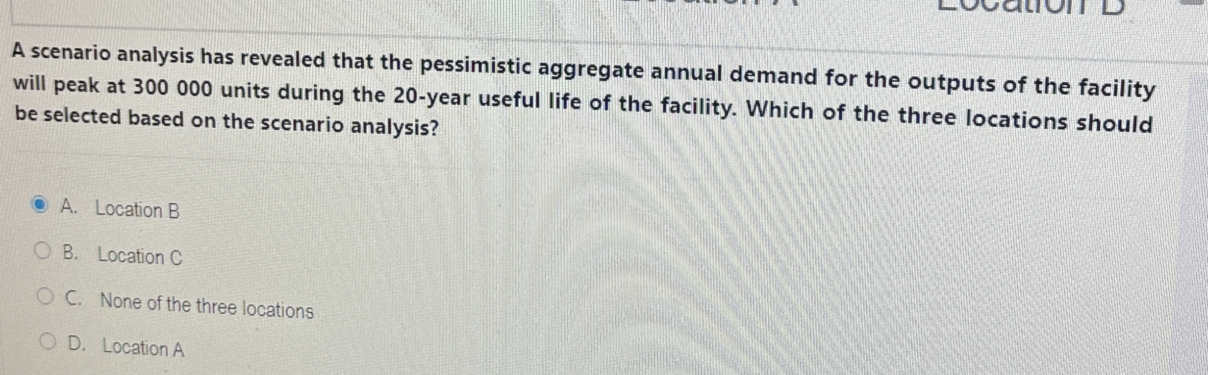 Solved A scenario analysis has revealed that the pessimistic | Chegg.com
