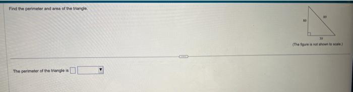 Solved Find the perimeter and area of the triangle. The | Chegg.com