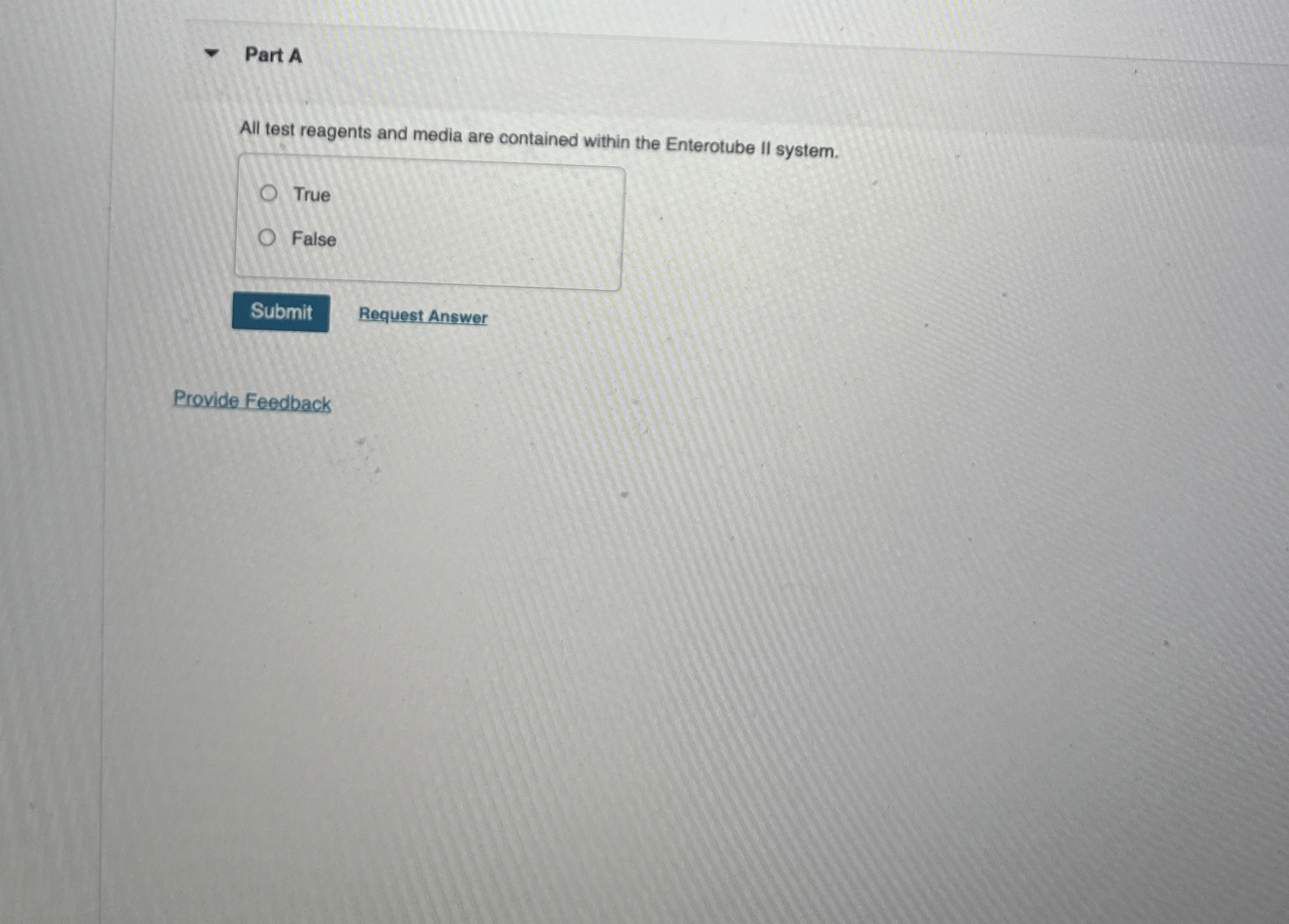 Solved Part AAll test reagents and media are contained | Chegg.com