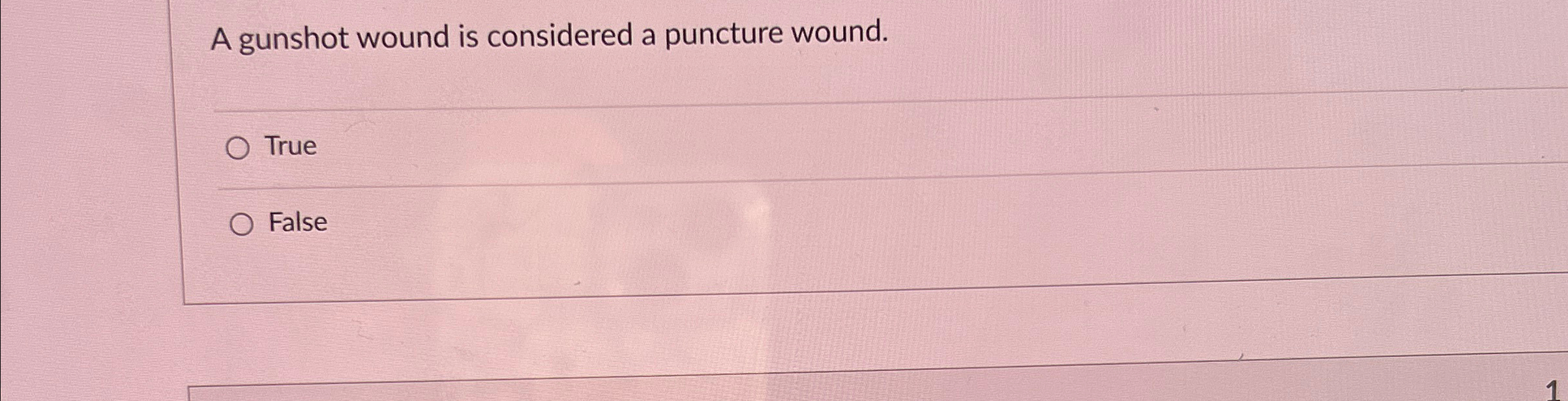 Solved A gunshot wound is considered a puncture | Chegg.com