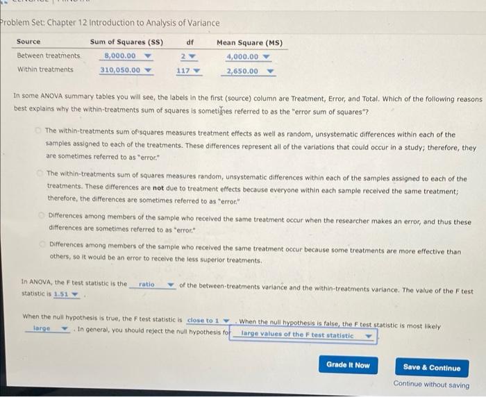Problem Set: Chapter 12 Introduction to Analysis of | Chegg.com