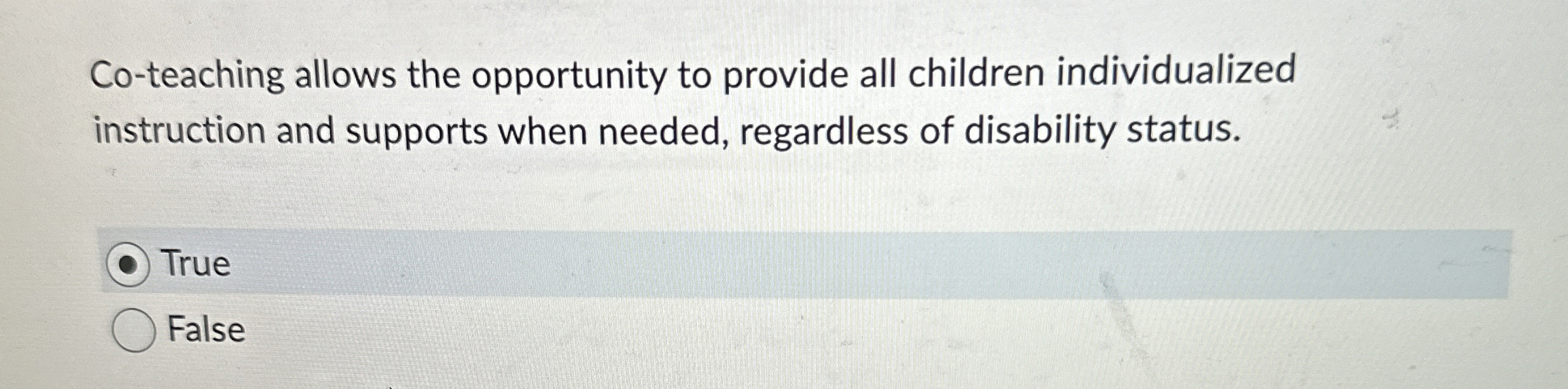 Solved Co-teaching allows the opportunity to provide all | Chegg.com