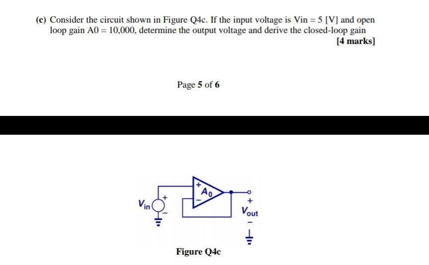 Solved (c) Consider the circuit shown in Figure Q4c. If the | Chegg.com