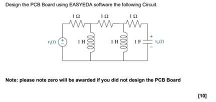 Solved Design the PCB Board using EASYEDA software the | Chegg.com