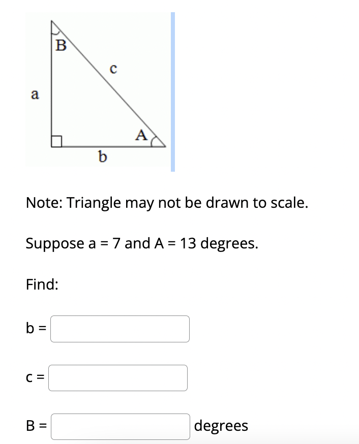 Solved Note: Triangle may not be drawn to scale. Note: | Chegg.com