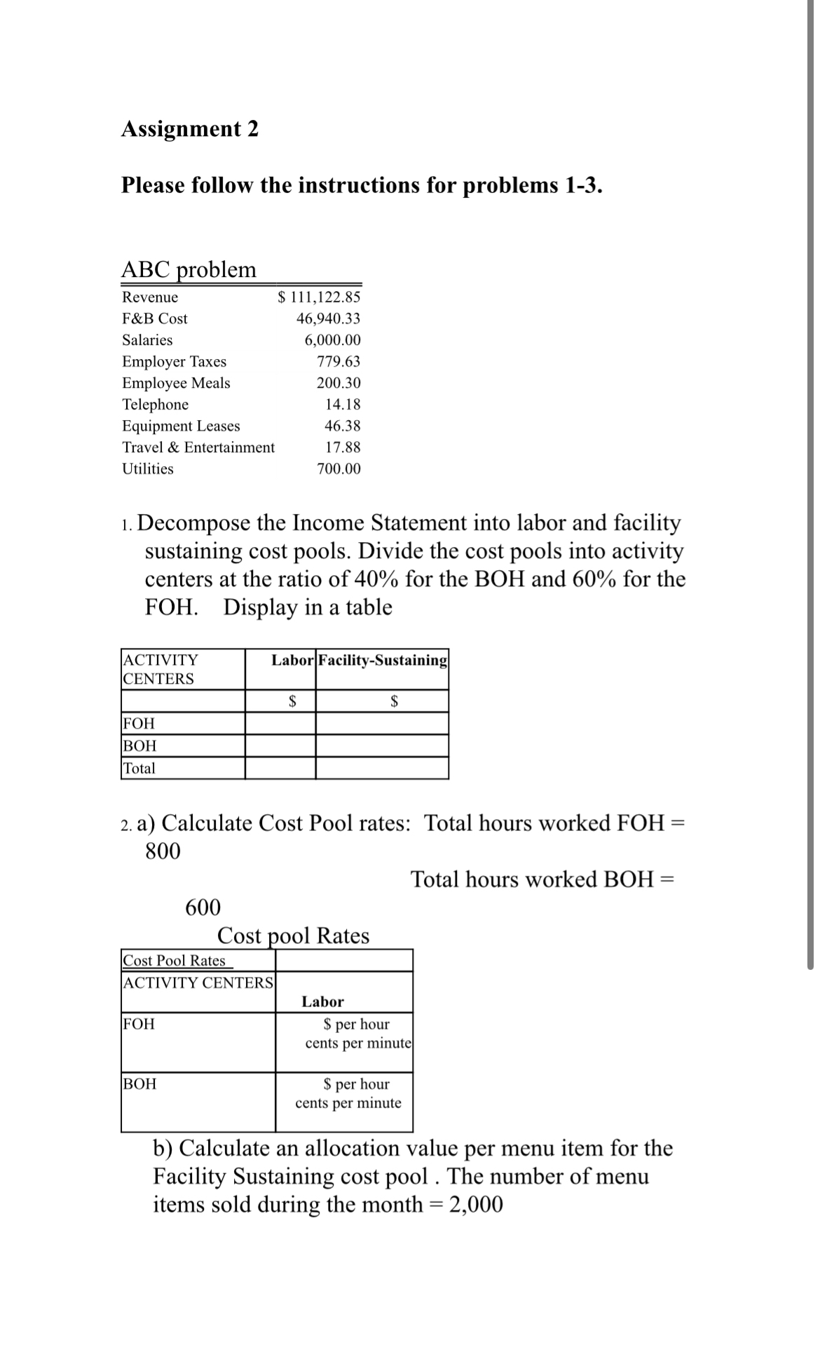Solved Assignment 2Please follow the instructions for | Chegg.com