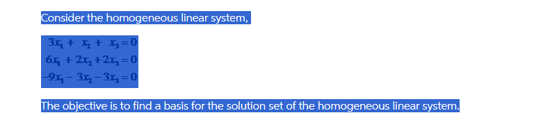 Solved Consider the homogeneous linear | Chegg.com