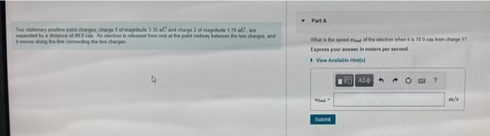 Solved What is to speed thaed of he elactech whan is is | Chegg.com