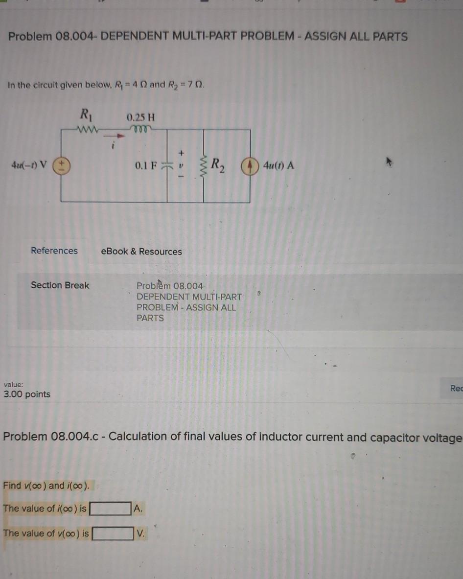 Solved Problem 08.004- DEPENDENT MULTI-PART PROBLEM - ASSIGN | Chegg.com