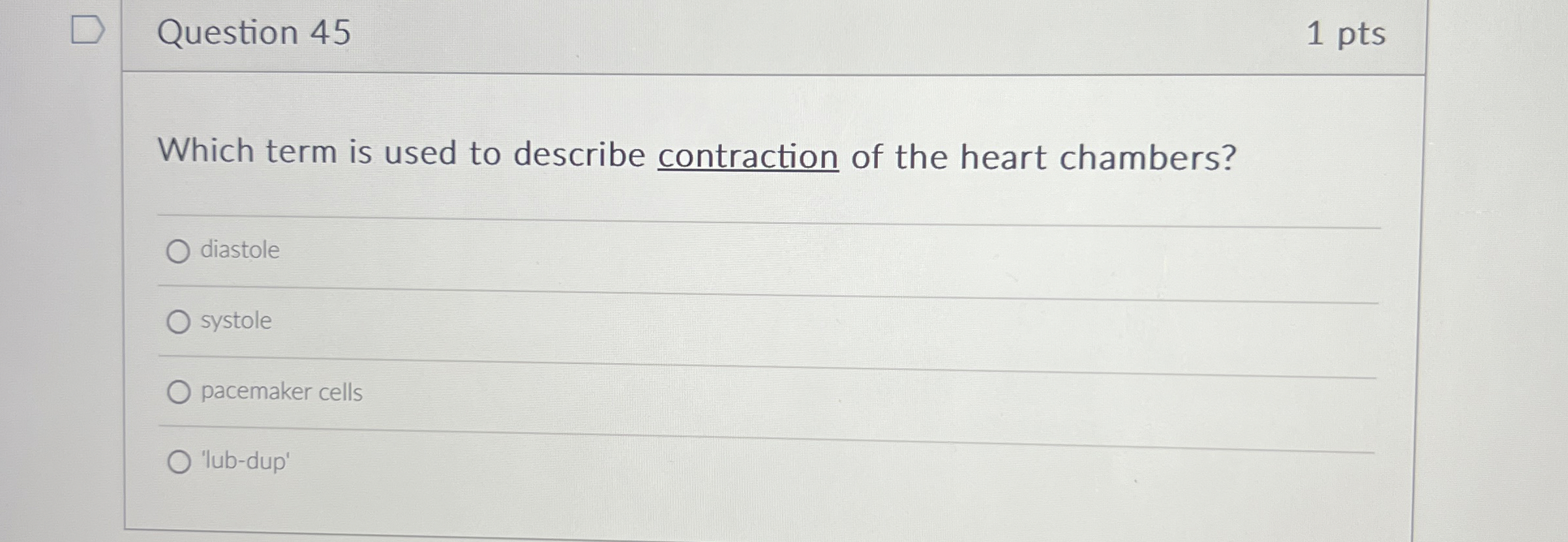 Solved Question 451 ﻿ptsWhich term is used to describe | Chegg.com