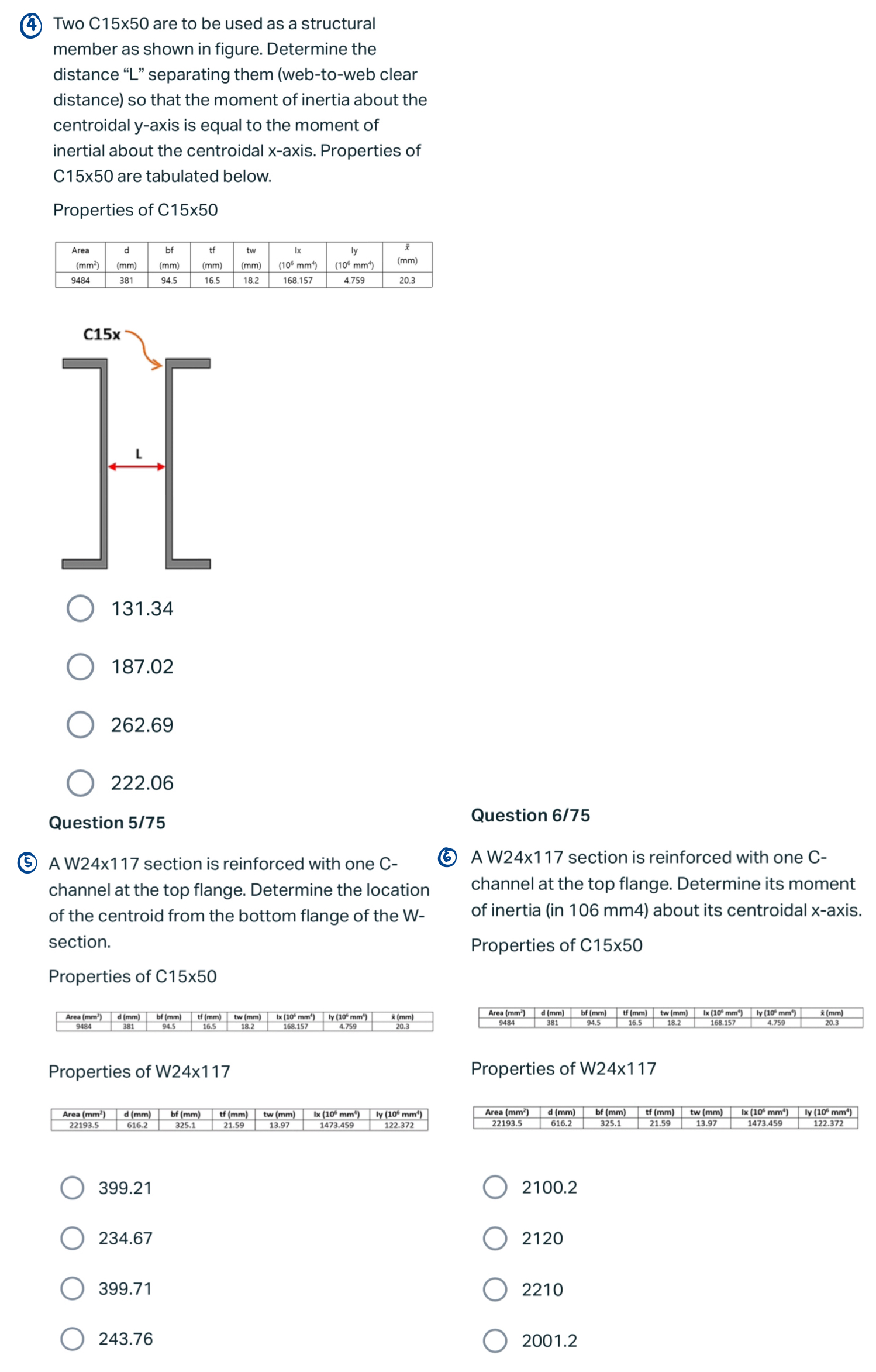 Solved (4) ﻿Two C15×50 ﻿are to be used as a structural | Chegg.com