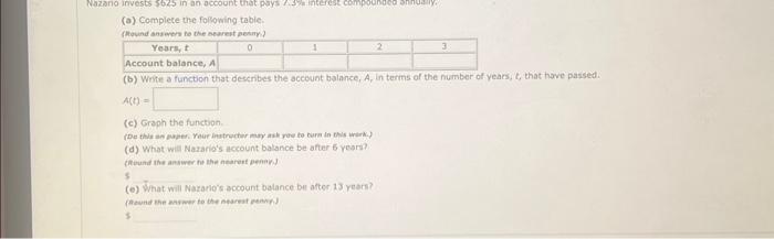 Solved (a) Complete the following table. (b) Write a | Chegg.com Solved (a) Complete the following table. (b) Write a | Chegg.com