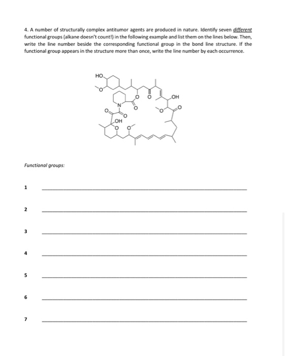 Solved 4. A number of structurally complex antitumor agents | Chegg.com