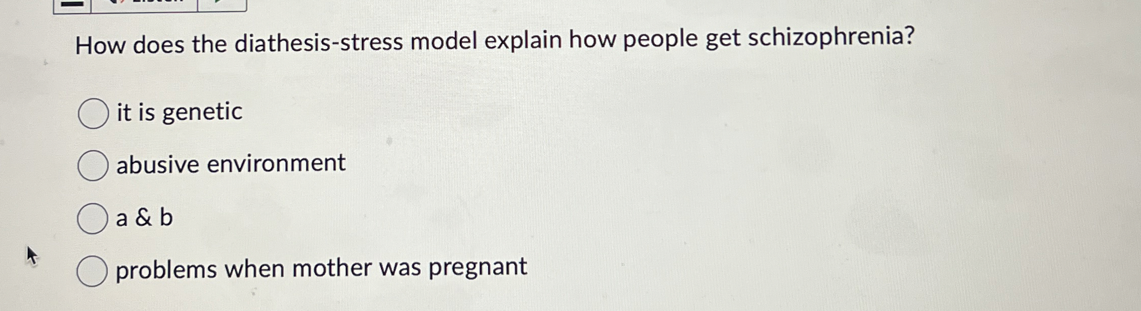 Solved How does the diathesis-stress model explain how | Chegg.com
