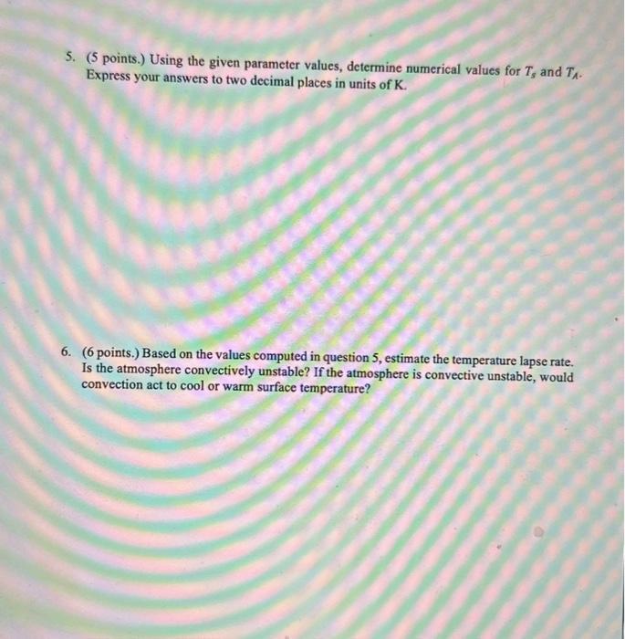 Solved Part II: Climate Change in a Simple Two-layer Model | Chegg.com