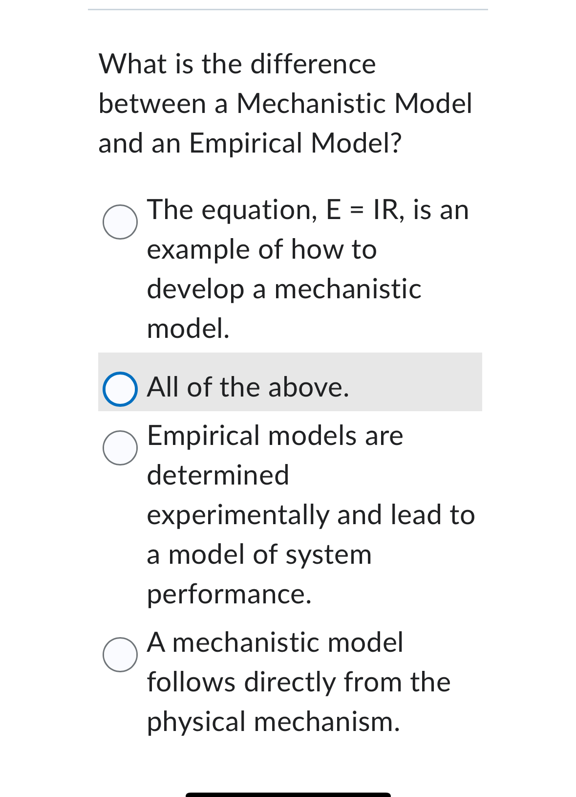 Solved What is the difference between a Mechanistic Model | Chegg.com