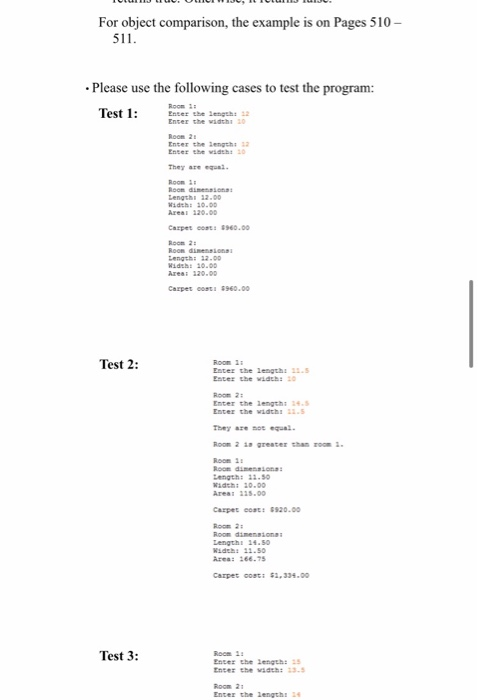 Solved Lab Assignments (100 points): 1. Room and Carpet | Chegg.com