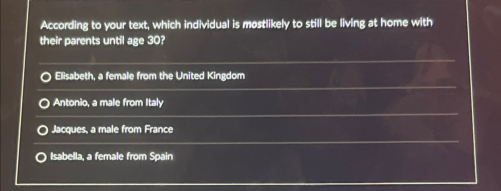Solved According to your text, which individual is | Chegg.com