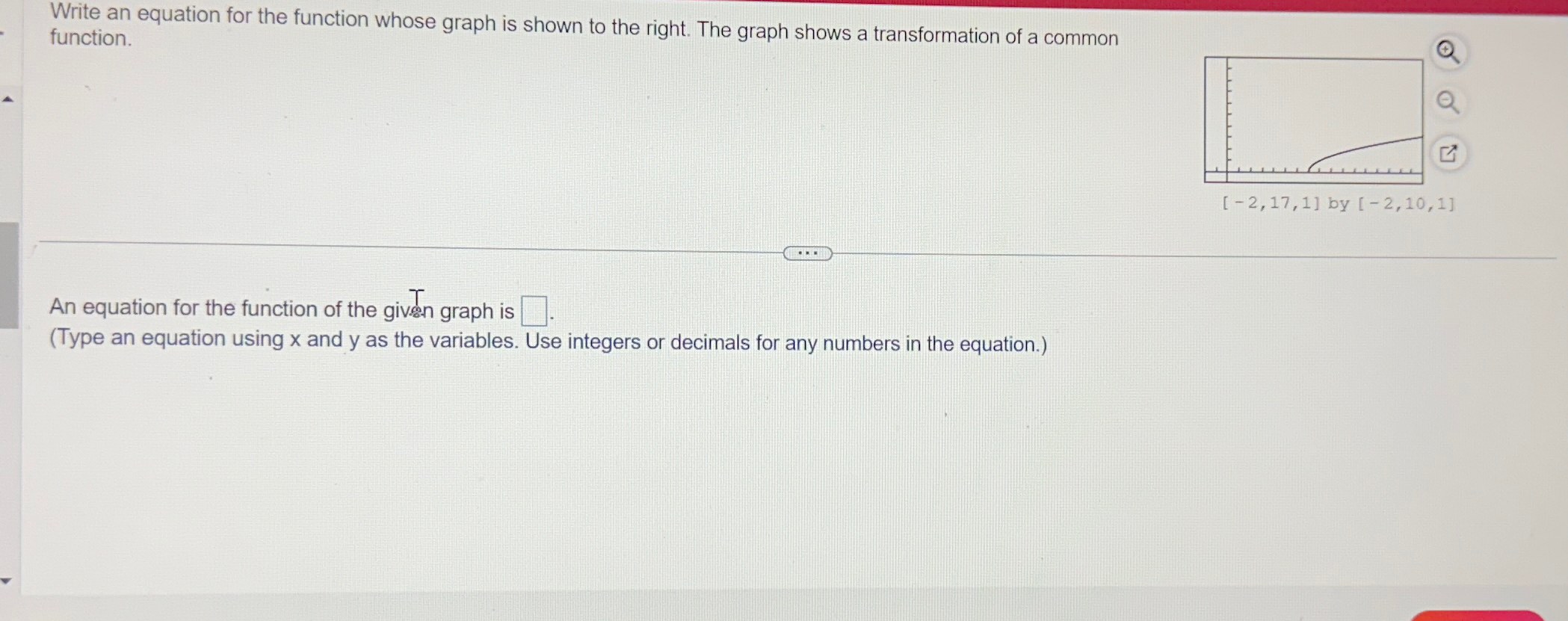 Solved Write an equation for the function whose graph is | Chegg.com